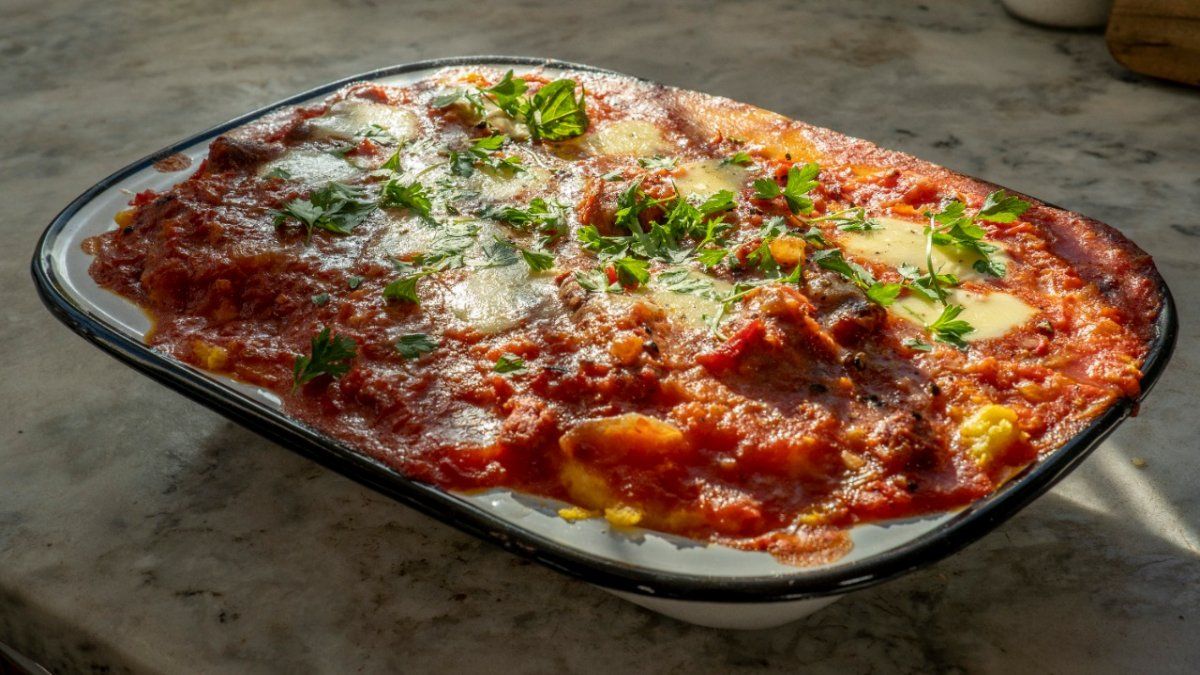 Polenta con salsa, receta de otoño