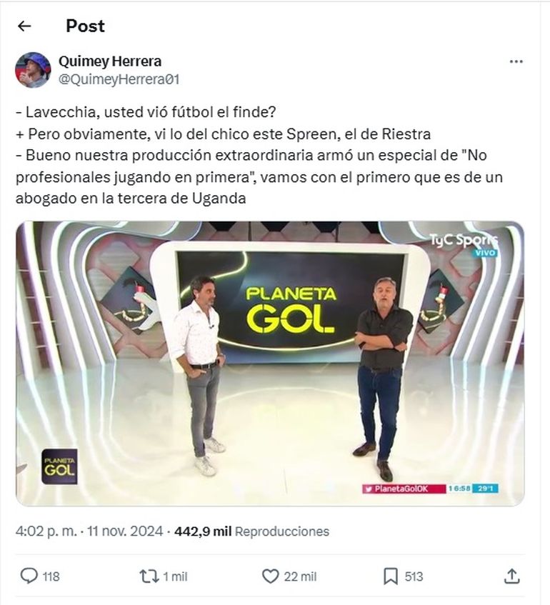 Los mejores memes del debut de Spreen en Riestra