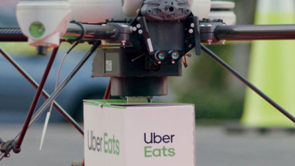 Uber Eats realizó su primera prueba usando drones