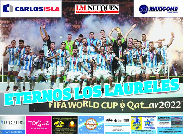 Reclamá este lunes, con el diario, el póster de Argentina campeón