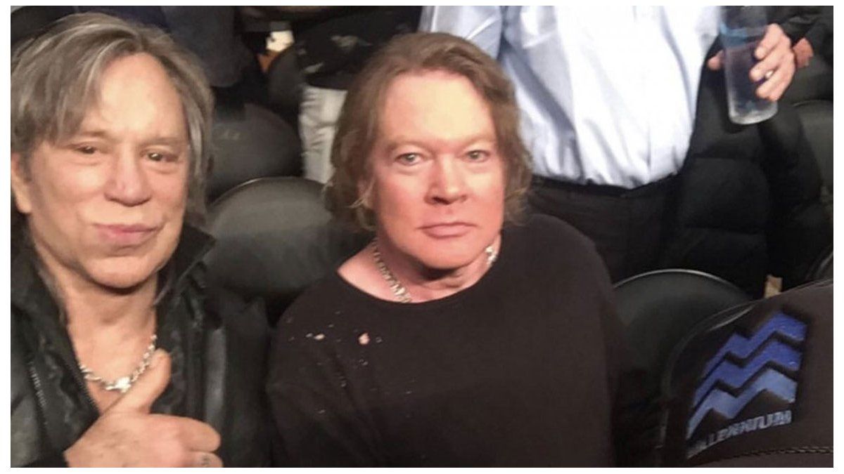 Axl Rose y Mickey Rourke, irreconocibles