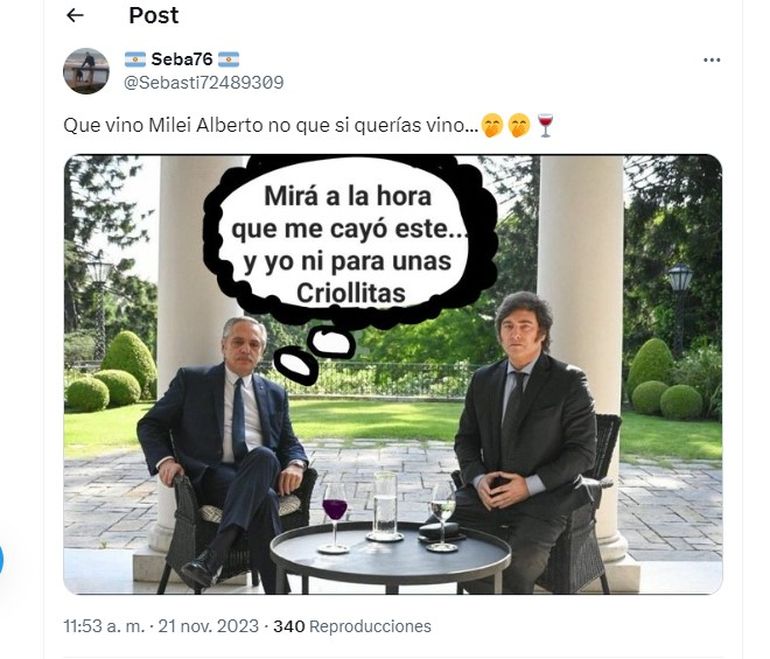 Los desopilantes memes que dejó la cumbre entre Javier Milei y Alberto ...
