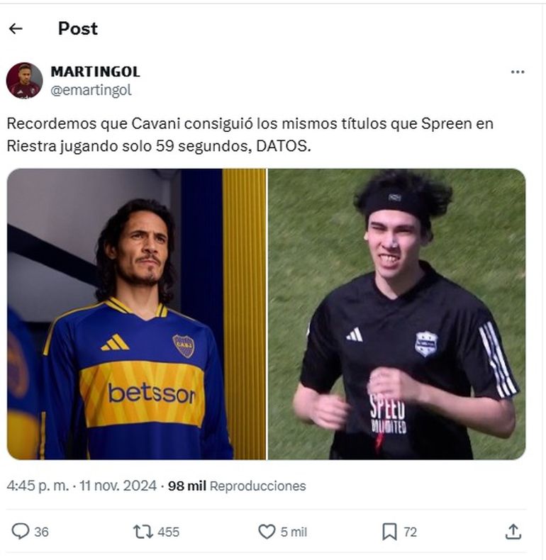 Los mejores memes del debut de Spreen en Riestra