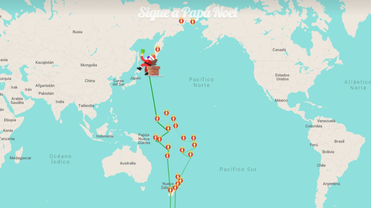 Seguí en vivo el recorrido de Papá Noel por el mundo