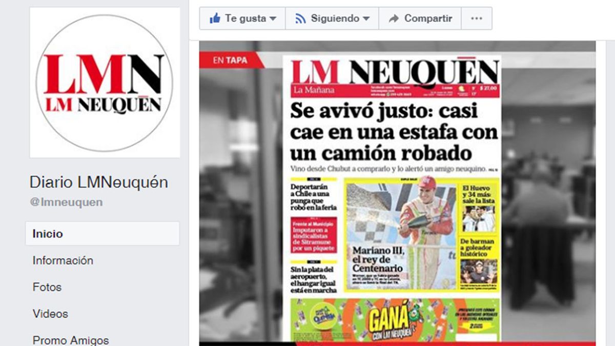 Cómo ver todas las noticias de LMN en Facebook