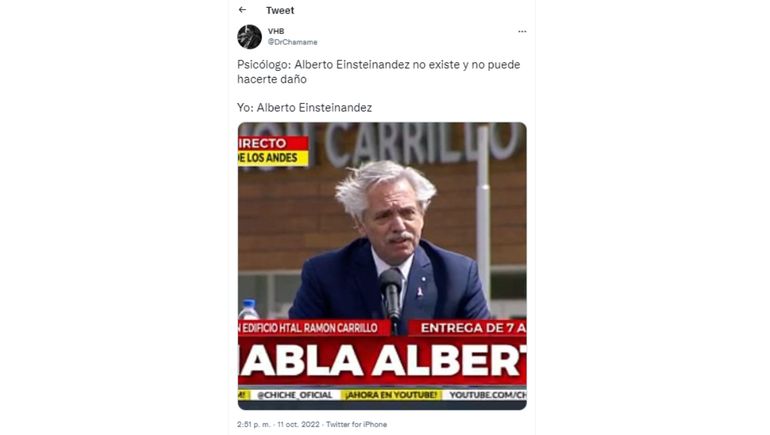 Otra vez el viento neuquino sorprendió al Presidente y hay memes