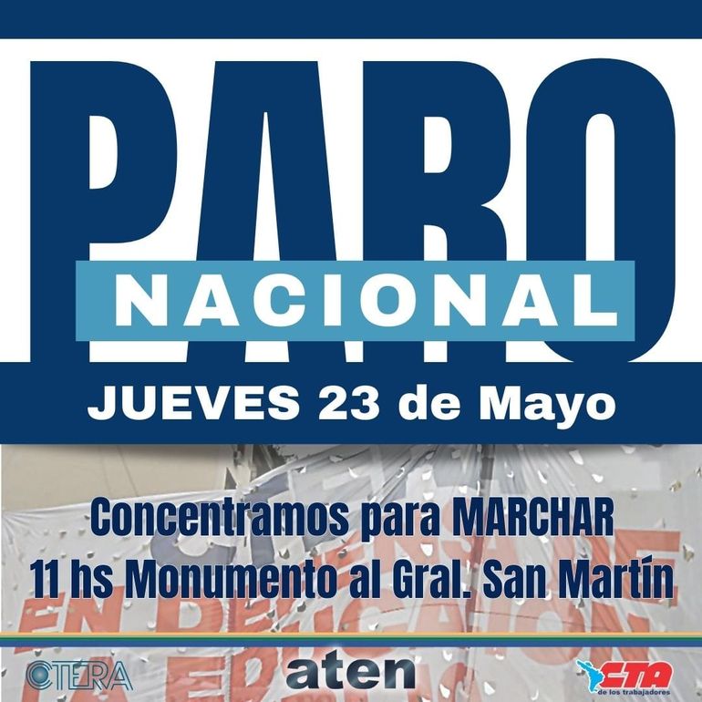 Sin clases en Neuquén por un paro de ATEN: cuándo será y los motivos