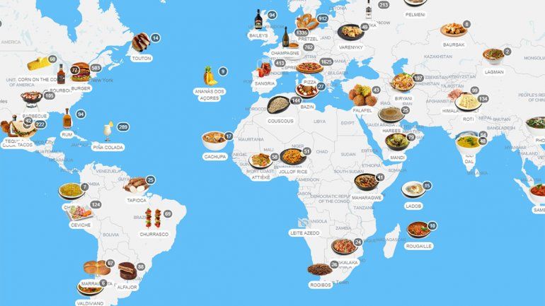 Crearon un ranking con las comidas más populares