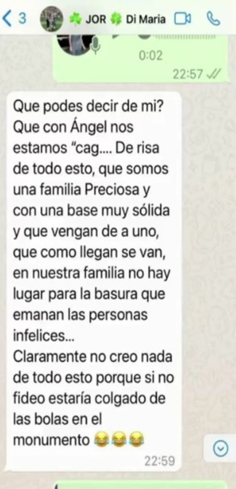 La mujer de Ángel Di María reveló qué hizo el jugador cuando lo ... La mujer de Ángel Di María reveló qué hizo el jugador cuando lo ...