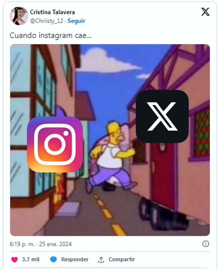 Se cayó Instagram y los usuarios utilizaron X para quejarse, con memes ...