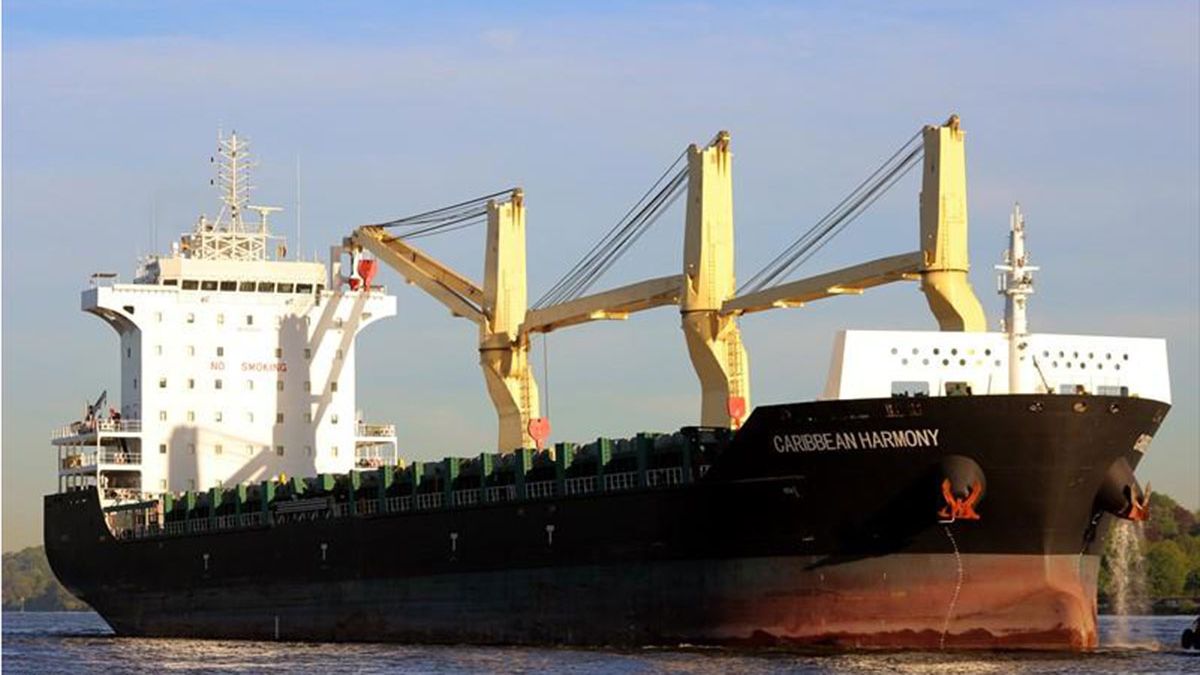 El Caribbean Harmony cruza el Atlántico con piezas para Vientos Neuquinos