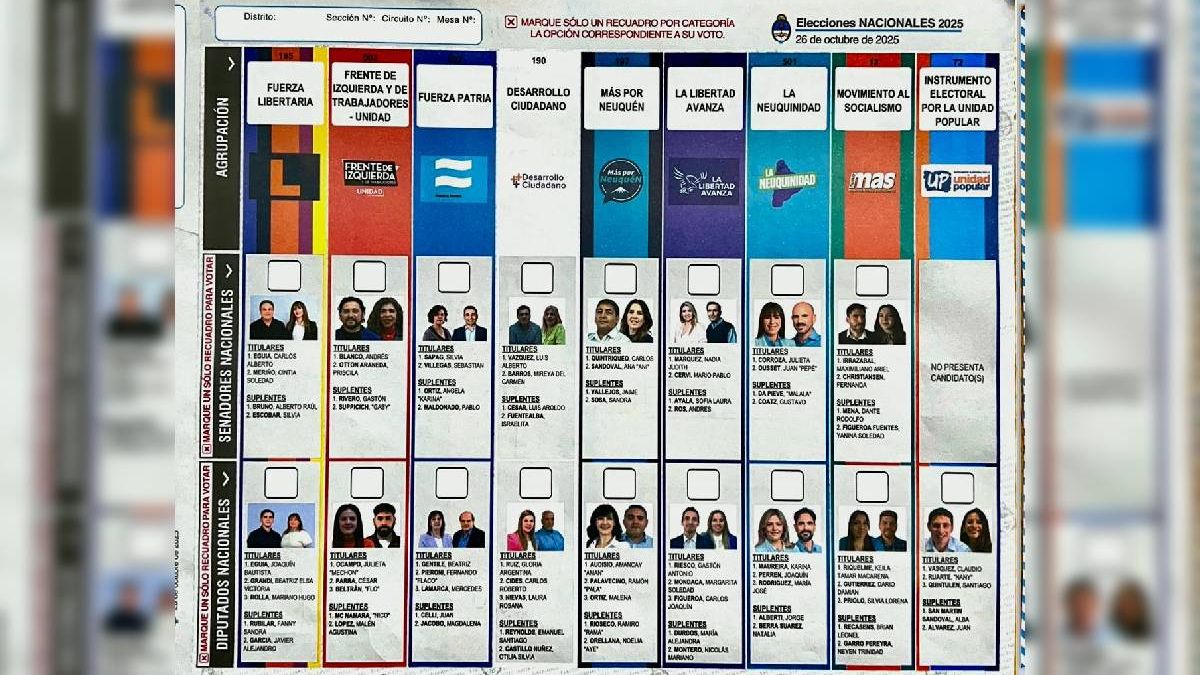 Neuquén ya tiene Boleta Única Papel: así será el modelo definitivo que ...