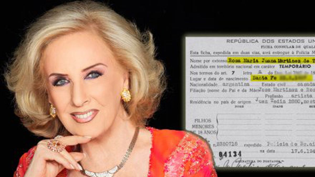 Un documento pone fin al misterio de la edad de Mirtha
