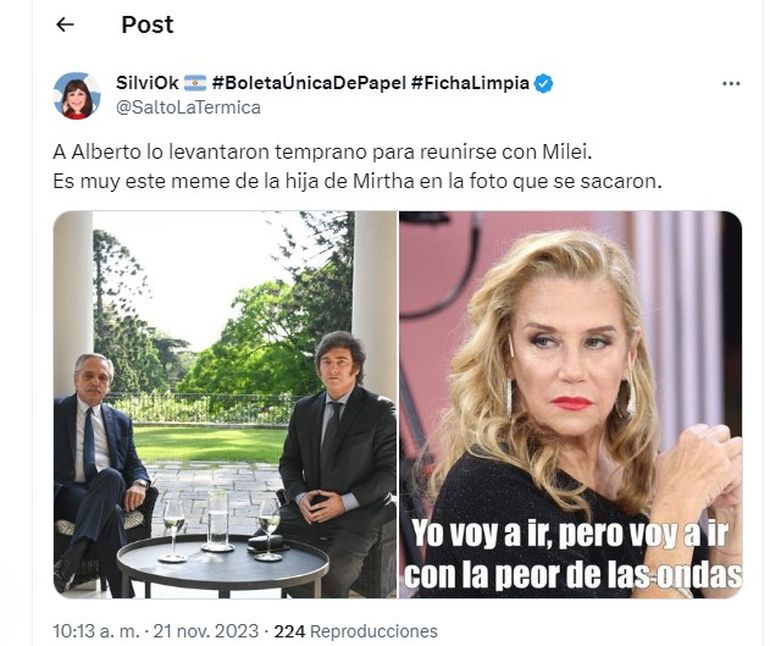 Los Desopilantes Memes Que Dejó La Cumbre Entre Javier Milei Y Alberto
