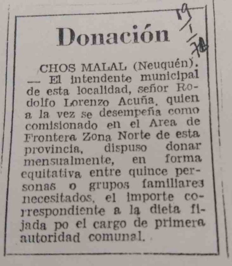 Rodolfo Lorenzo Acuña, maestro y pionero de la educación del norte neuquino