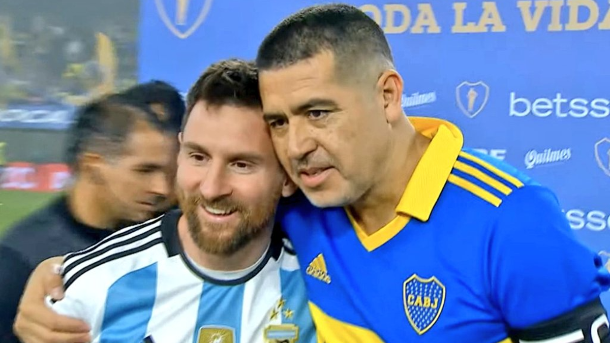 Riquelme, Messi y un partido para toda la vida en La Bombonera