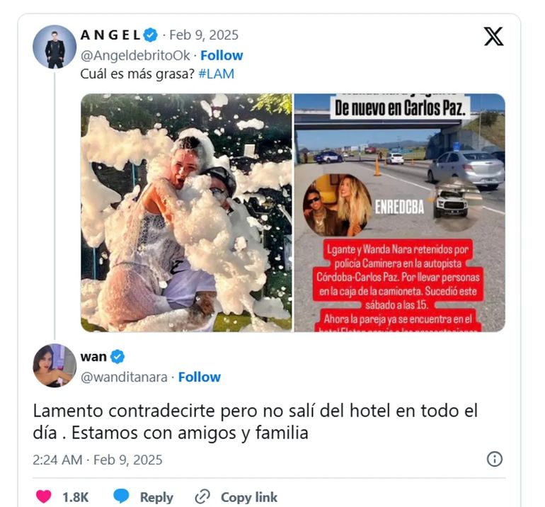 El durísimo cruce entre Wanda Nara y Ángel de Brito que levantó ...