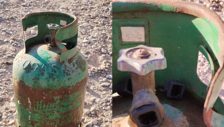 Una garrafa oxidada casi provoca una tragedia en Centenario