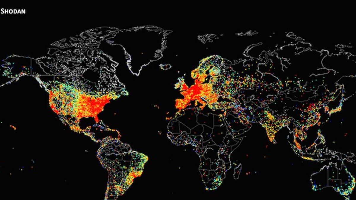 El mapa con todas las conexiones a internet