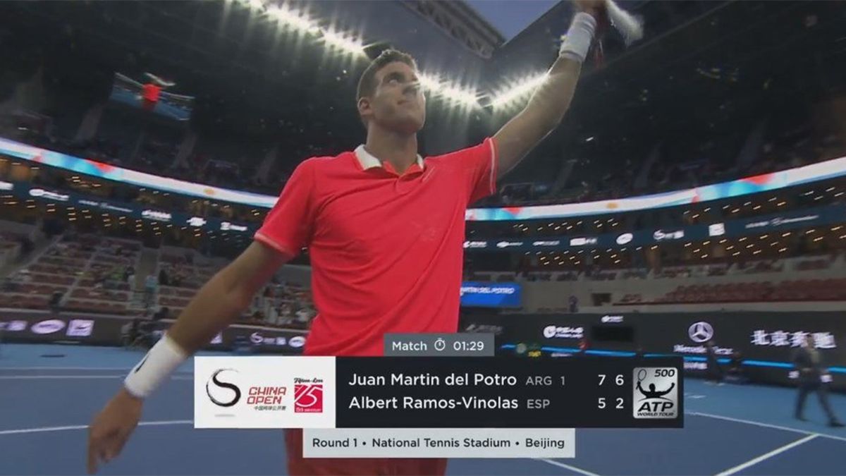 Buen regreso de Delpo a las canchas en el ATP 500 de Beijing