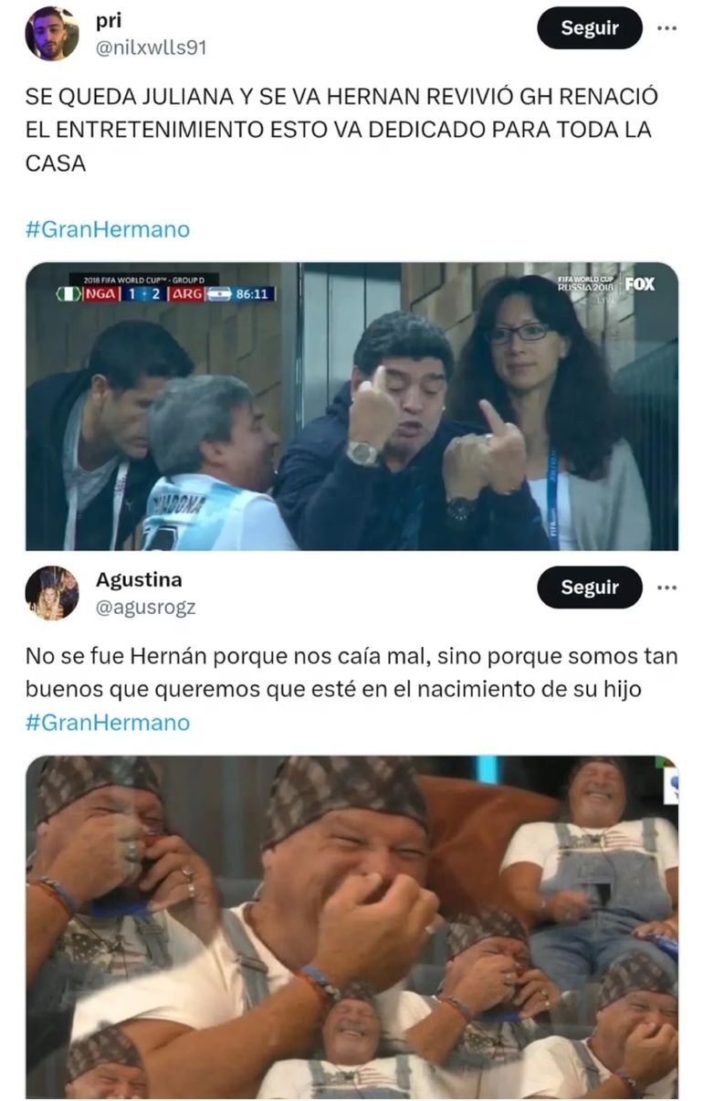 Los memes luego que Hernán sea el primer eliminado de Gran Hermano