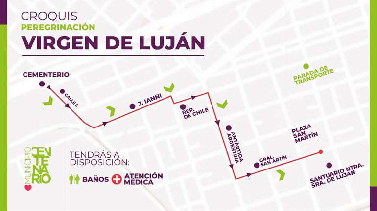 Esperan una multitud en la peregrinación a la Virgen de Luján: el mapa ...