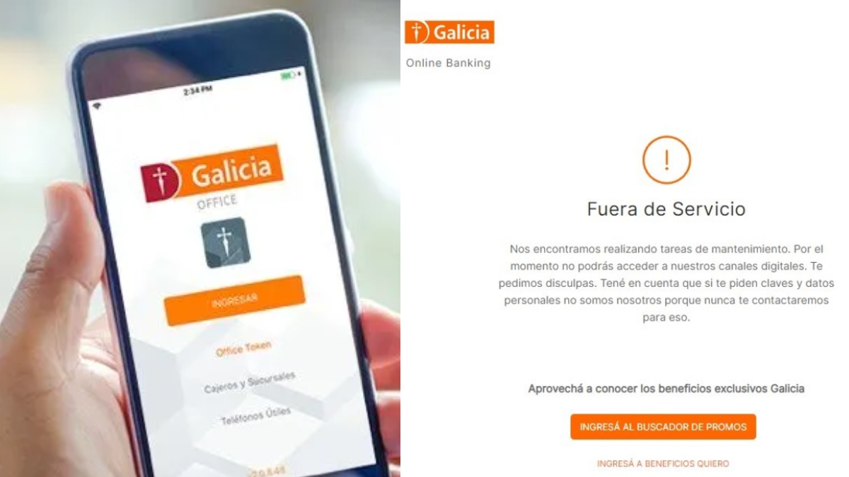 Se cayó la app del banco Galicia y los usuarios no pueden ingresar a ...