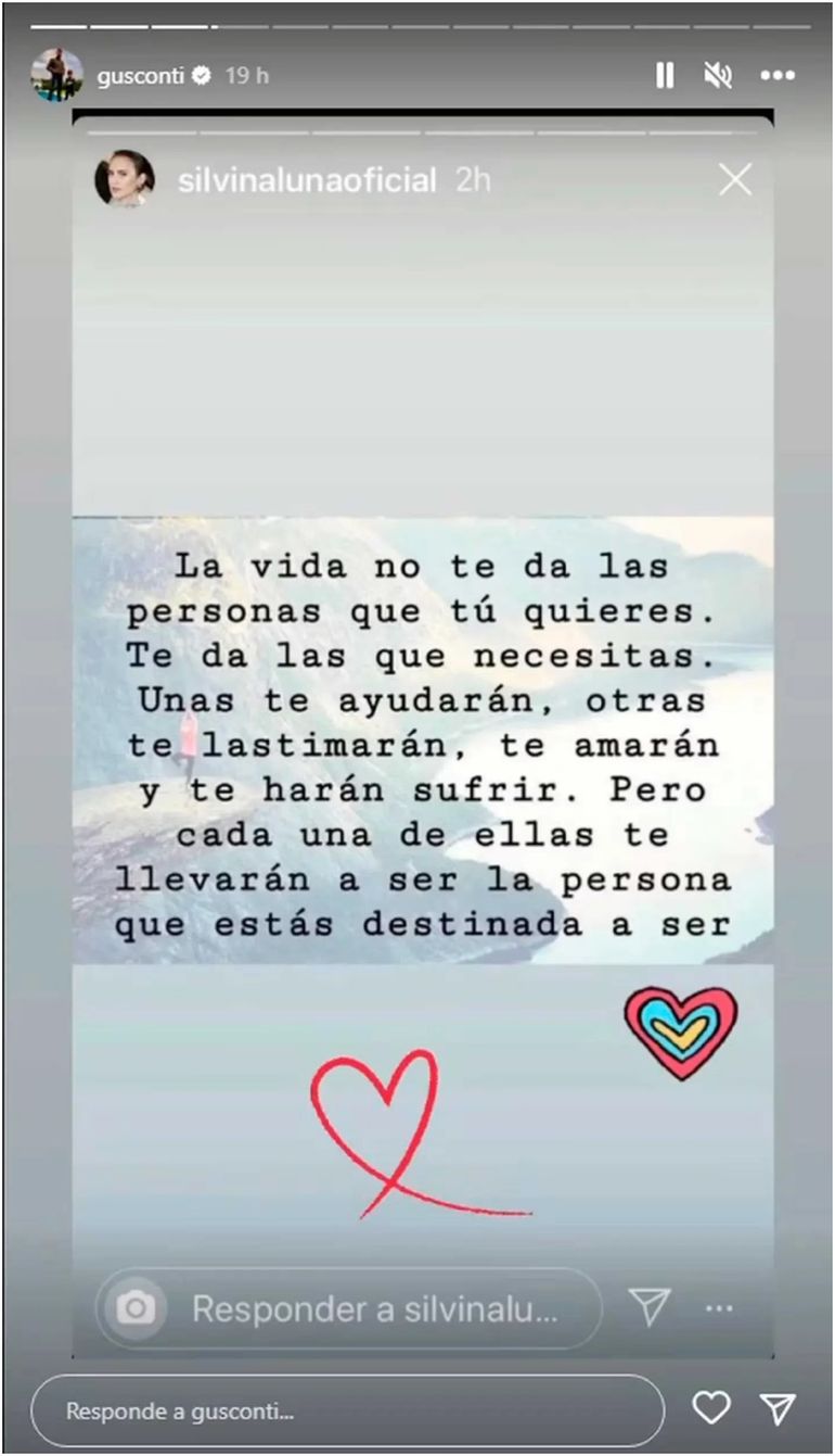 Gustavo Conti mostró el último mensaje de Silvina Luna antes de morir