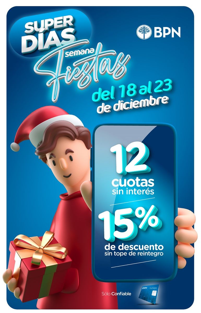 Llegan las fiestas y el BPN lanza nuevas promociones: descuentos y cuotas sin interés