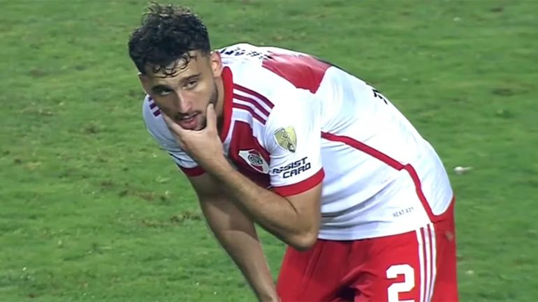 Cómo le quedó la cara a Boselli tras hacer su gol para River en la Copa ...