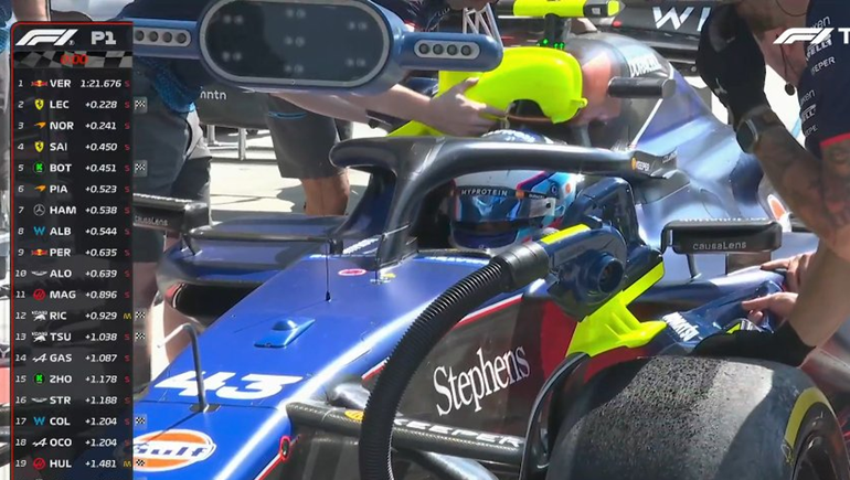 En vivo, Franco Colapinto debuta en Fórmula 1: este domingo largará 18°