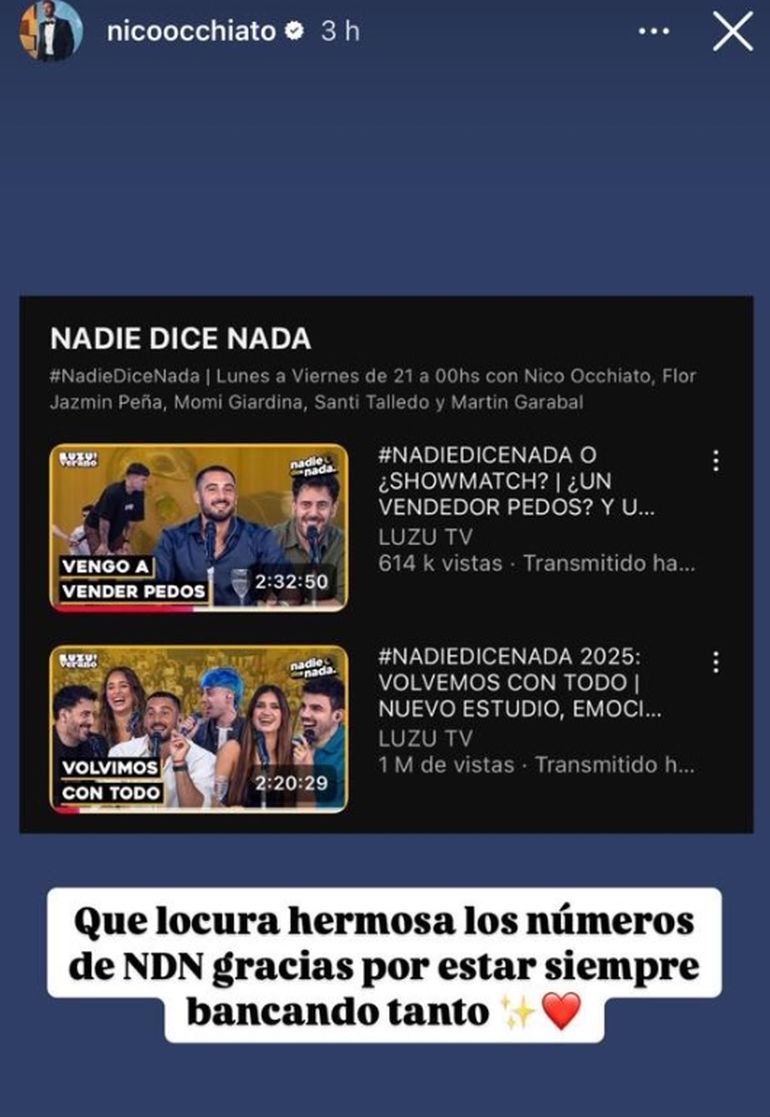 Se filtró cómo es la trampa de Nico Occhiato para subir las vistas de Luzu TV