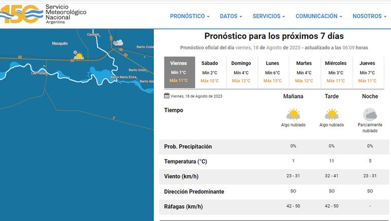 El tiempo en Cipolletti: ¿la lluvia vuelve con nieve?