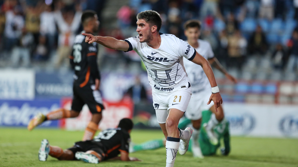 El Tuti Del Prete y su primer gol en la temporada para Pumas