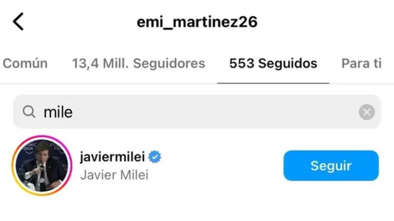 El llamativo gesto del Dibu Martínez con Javier Milei ¿Qué hizo?